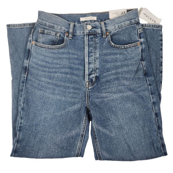 PacSun | Jeans | Nwt Pacsun Ultra High Rise Slim Button Fly Solar Blue ...